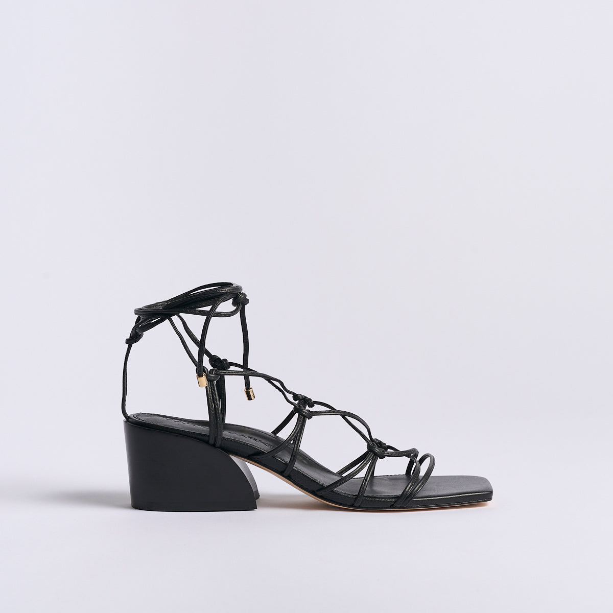 Cassandra Block Heel in Black Nappa | Bold Design – Marion Parke