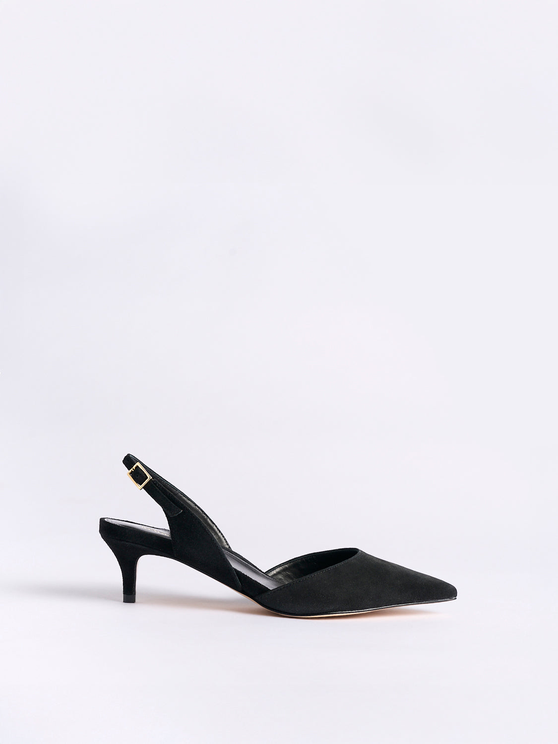 Classic Slingback 45 in Black Suede | Marion Parke
