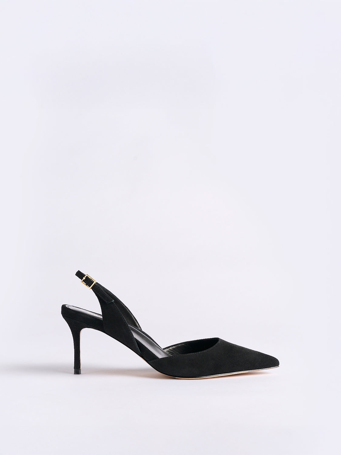 Classic Slingback 70 in Black Suede | Unrivaled Comfort – Marion Parke
