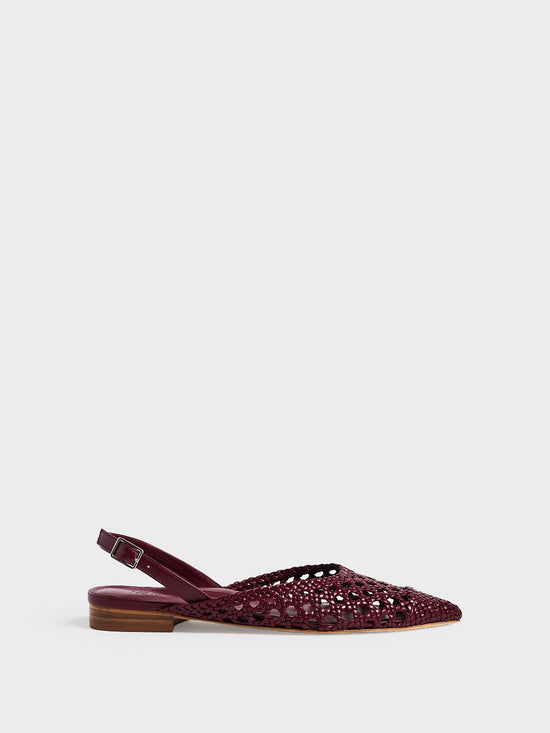 Patty Slingback | Burgundy Nappa | Women's Slingback | Marion Parke